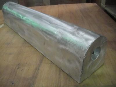 China Custom Ingot CP ICCP Sacrificial Magnesium Aluminum Anode Alloy For Heater Treater Offshore Onshore Steel Construction for sale