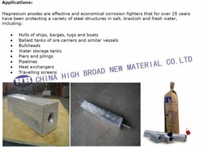 Cina Alto anodo potenziale potenziale basso del magnesio con i materiali da otturazione AZ63 in vendita
