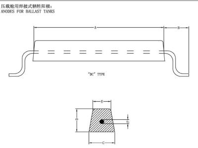 中国 Ballasのための反腐食/陰極防食のアルミニウム犠牲的な陽極はタンクに入れます 販売のため