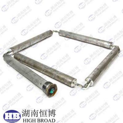 Hex Plug Aluminum Zinc Flexible anode rod ( 4 sections) stainless steel links 42 inch long