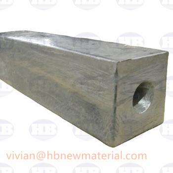 Китай Индивидуальный трапециевидный магниевый анод Life D с напряжением 1,7 В для защиты от коррозии и сопротивления продается