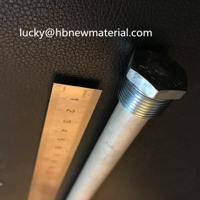 China Galvanized Steel Caps Water Heater Anode Rods with Magnesium Rods for sale