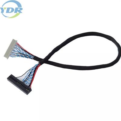 China LCD Panel Screen TV Display LVDS Cable Assembly Custom Wire Harness 130mm for sale
