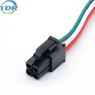 Cina Connettore di perni 2*2 4 di Molex 5557 4.2mm ai cablaggi ed ai cavi su ordinazione terminali del cavo di 4.8mm in vendita