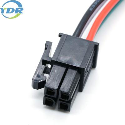 Cina Connettore di perni 2*2 4 di Molex 5557 4.2mm ai cablaggi ed ai cavi su ordinazione terminali del cavo di 4.8mm in vendita