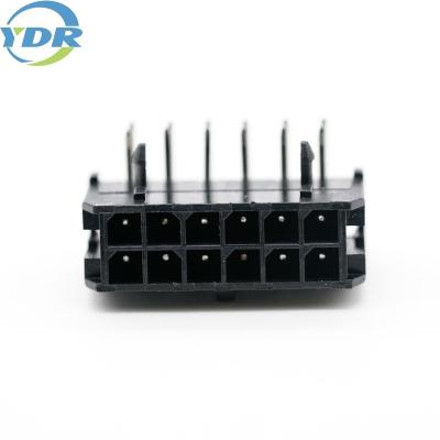 Chine 90 degrés Molex vertical 12 Pin Connector LCP Tin Plated Material à vendre