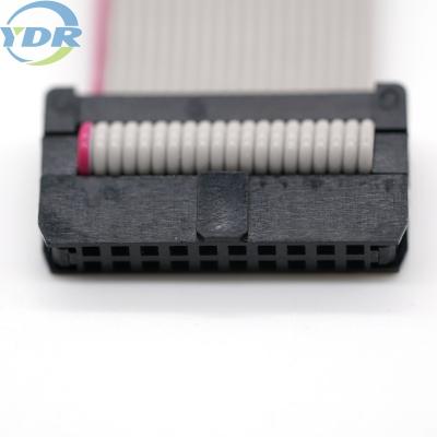 中国 二重列120mm IDCのフラット ケーブル、UL2651 28AWGの灰色のリボン・ケーブル 販売のため
