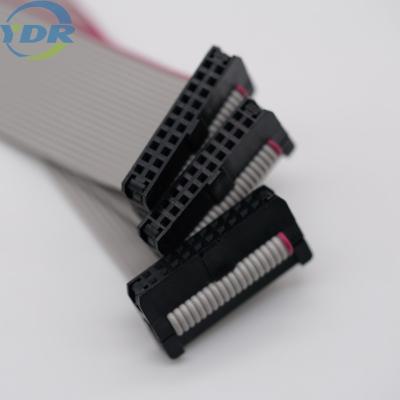 中国 二重列120mm IDCのフラット ケーブル、UL2651 28AWGの灰色のリボン・ケーブル 販売のため