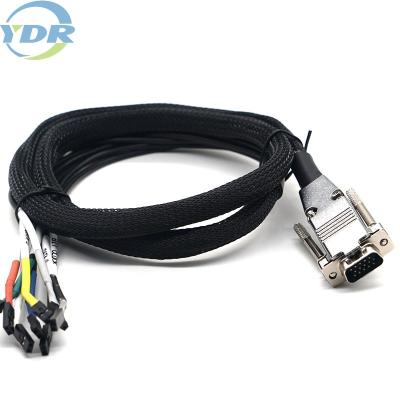 China Coaxial Electronic Wire Harness DB15Pin Connector to Dupont 2.54 for sale