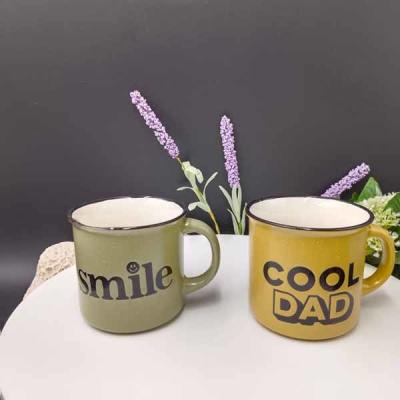 中国 Handmade Ceramic Cup, 10 oz Coffee Mugs, Tea Cup with handles 販売のため