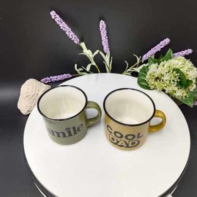 中国 Handmade Ceramic Cup, 10 oz Coffee Mugs, Tea Cup with handles 販売のため
