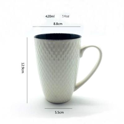 Cina Uso bianco di servizio 14oz Porter Ceramic Mug Customized Daily del ODM in vendita
