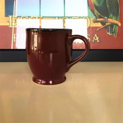 China 12oz de verglaasde Mok van de Steengoedkoffie met Handvat Te koop