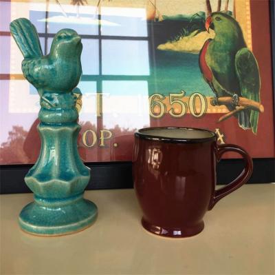 China 12oz de verglaasde Mok van de Steengoedkoffie met Handvat Te koop