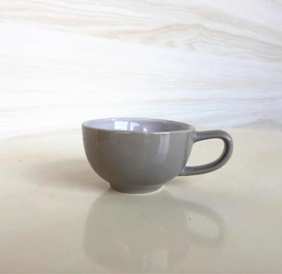 中国 75ml灰色は陶磁器の単独のしわの小型かわいいコーヒー カップを艶をかけた 販売のため