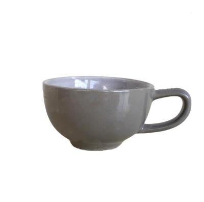 中国 75ml灰色は陶磁器の単独のしわの小型かわいいコーヒー カップを艶をかけた 販売のため