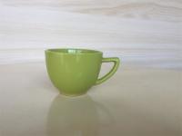 China 3oz Color Glazed Ceramic Coffee Mini Cup with Custom Handle 6.8cm Diameter for sale