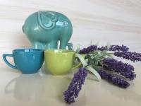 China 3oz Color Glazed Ceramic Coffee Mini Cup with Custom Handle 6.8cm Diameter for sale