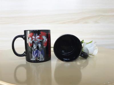 China 12 van de Zwarte Verglaasde de Mokoz Druk Ultraman van de Steengoed Ceramische Koffie Te koop