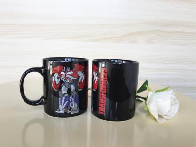 China 12 van de Zwarte Verglaasde de Mokoz Druk Ultraman van de Steengoed Ceramische Koffie Te koop
