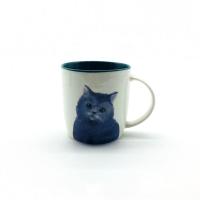 China 10oz Ceramic Drinking Mugs Set of 5 Cute Animals Pattern Coffee Cup 300ml for sale