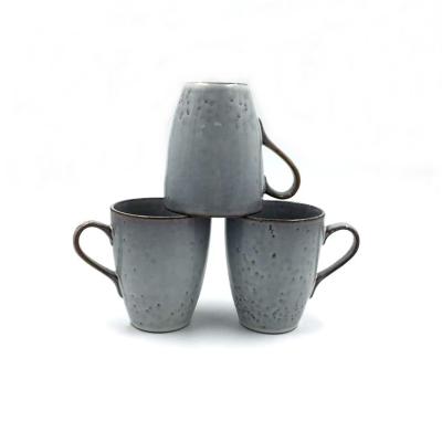 China High Temperature Porcelain Nordic Style Reactive Glaze Design Porcelain Coffee  Mug for sale