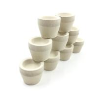 China 45mm Magnesia Cupels for Fire Assaying 95% MgO High Thermal Shock Resistance for sale