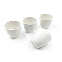 China 50ml Porcelain Filter Crucible Glazed Medium Wall 1200C High Temperature Lab Crucible for sale