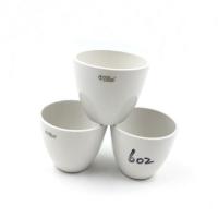 China 50ml Porcelain Filter Crucible Glazed Medium Wall 1200C High Temperature Lab Crucible for sale