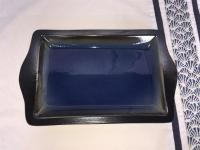 China CIQ Certified Custom Sushi Serving Dishes Double Ear Ceramic Plate 8 Inch for sale