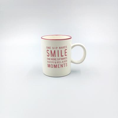 China 10 Oz New Bone China Mugs Coffee Mug,  Ceramic Small Cup With Custom Logo for sale