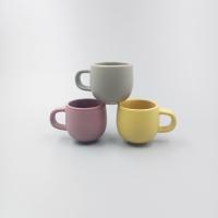 China Color Glazed Ceramic Matte Mini Coffee Cup 5oz Custom OEM Stoneware for sale