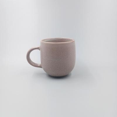 Cina Tazza ceramica del latte del caffè di Matte Ice Cracked Glazed Drum in vendita