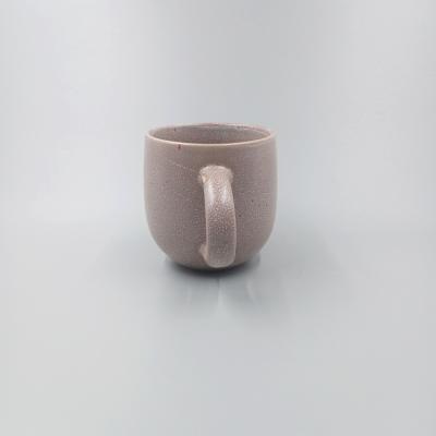 Cina Tazza ceramica del latte del caffè di Matte Ice Cracked Glazed Drum in vendita