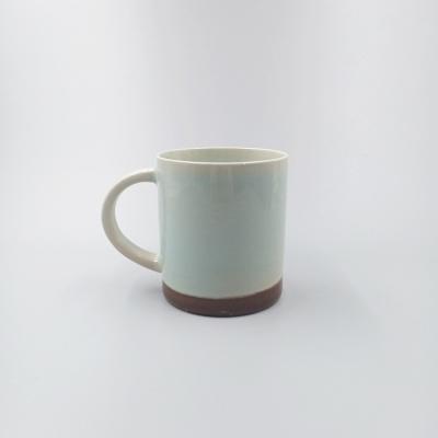 Cina Tazza ceramica lustrata colore reattivo con la tazza di caffè mista del gres di due colori in vendita