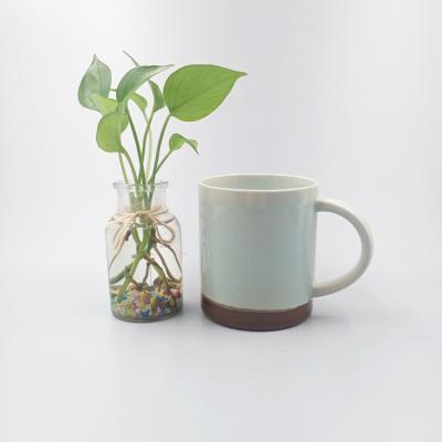 Cina Tazza ceramica lustrata colore reattivo con la tazza di caffè mista del gres di due colori in vendita
