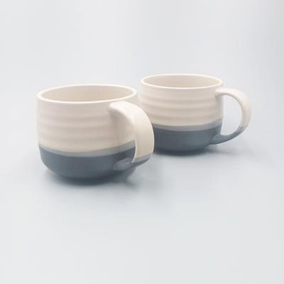 China FDA-Diameter 9cm Ceramische Duurzame Steengoedmokken Verglaasd met Handvat Te koop