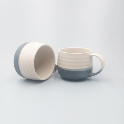 China FDA-Diameter 9cm Ceramische Duurzame Steengoedmokken Verglaasd met Handvat Te koop