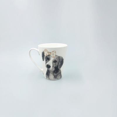 Cina Tazza di caffè lustrata del tè della porcellana, tazze promozionali all'ingrosso con progettazione animale in vendita