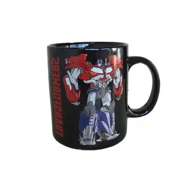 China 12 van de Zwarte Verglaasde de Mokoz Druk Ultraman van de Steengoed Ceramische Koffie Te koop