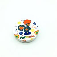 China Round Absorbent Ceramic Drink Coasters 10.8cm Stain Resistant Customizable for sale