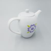 China Custom Decal Glazed Earthenware Teapot with Lid 1000pcs MOQ OEM for sale