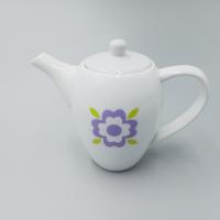 China Custom Decal Glazed Earthenware Teapot with Lid 1000pcs MOQ OEM for sale