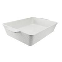 China Customized White Ceramic Ramekin Bakeware Set 1000pcs MOQ Microwave Dishwasher Safe for sale