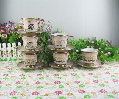 Cina L'europeo ha placcato il regalo ceramico della tazza di caffè e della tazza di tè dell'insieme del piatto in vendita
