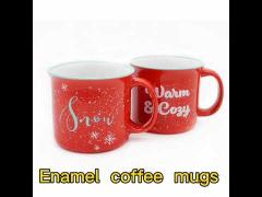 Mokken Rode Verglaasde 9oz van de serigrafie de Ceramische Koffie