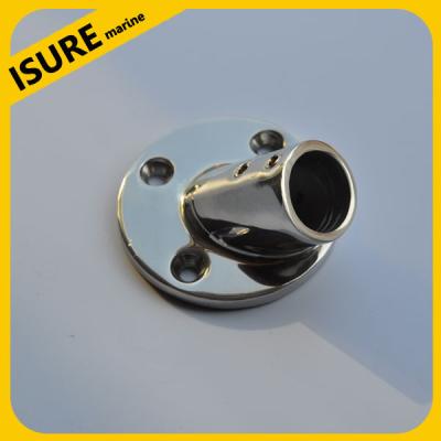 China Stainless Boat Rail round base 30 degree for sale