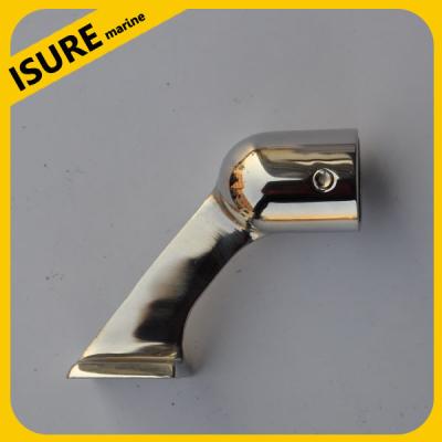 China Marine stainelss steel End 60 hand rail stanchion with narrow base for sale