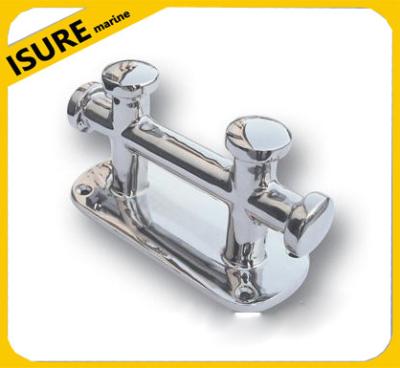 China 316 Marine Grade Stainless Steel Double Yacht Deck Boat Cross Bollard for sale