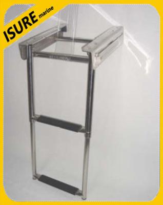 China Stainless Steel  Under Platform Boat Boarding Telescoping Ladder for sale